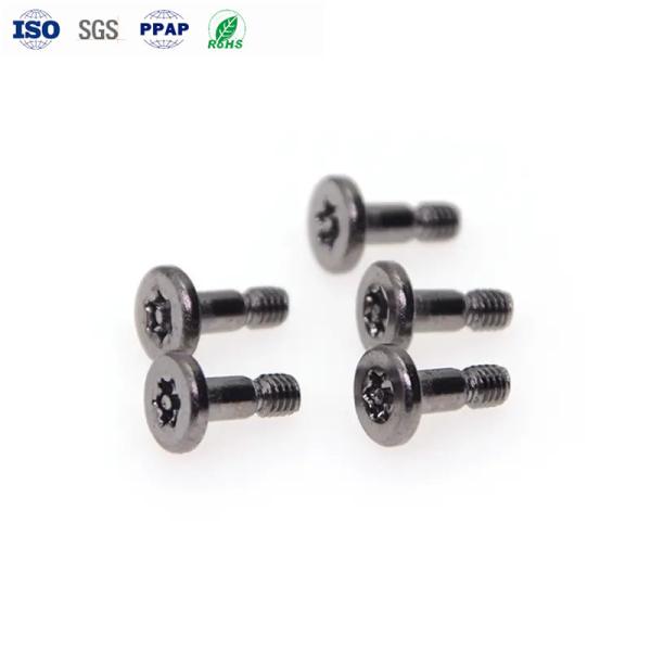 Quality Custom Anti Theft Screws Carbon Steel Black Nickel Flat Head Screw With Post  Plum Groove for sale
