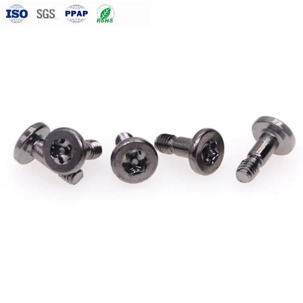 Quality Custom Anti Theft Screws Carbon Steel Black Nickel Flat Head Screw With Post for sale