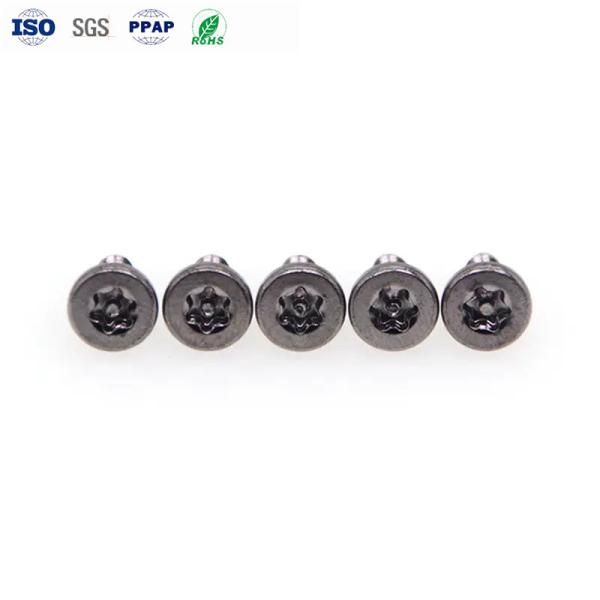 Quality Custom Anti Theft Screws Carbon Steel Black Nickel Flat Head Screw With Post for sale