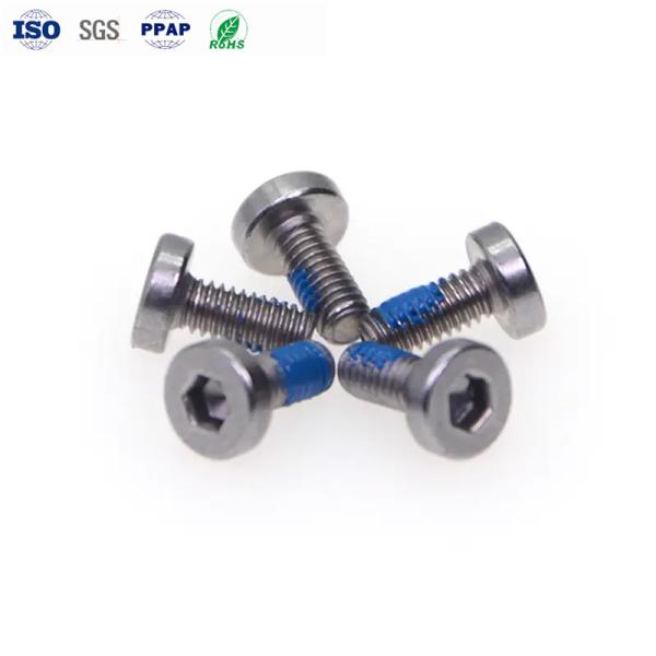 Quality M4 Automobile Fasteners Anti Loosening Stainless Steel Hex Bolt Short Cylindrical Head Adhesive for sale