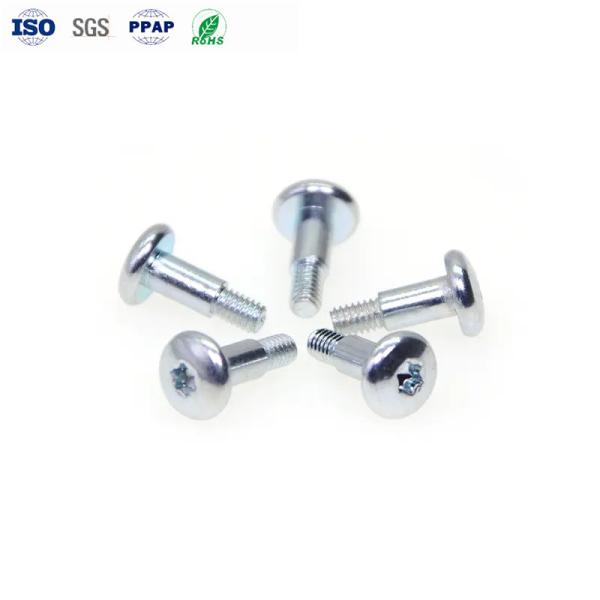 Quality Custom Shoulder Screw M4*15 Carbon Steel Blue Zinc Plum Blossom Groove Pan Head for sale