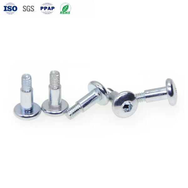 Quality Custom Shoulder Screw M4*15 Carbon Steel Blue Zinc Plum Blossom Groove Pan Head for sale