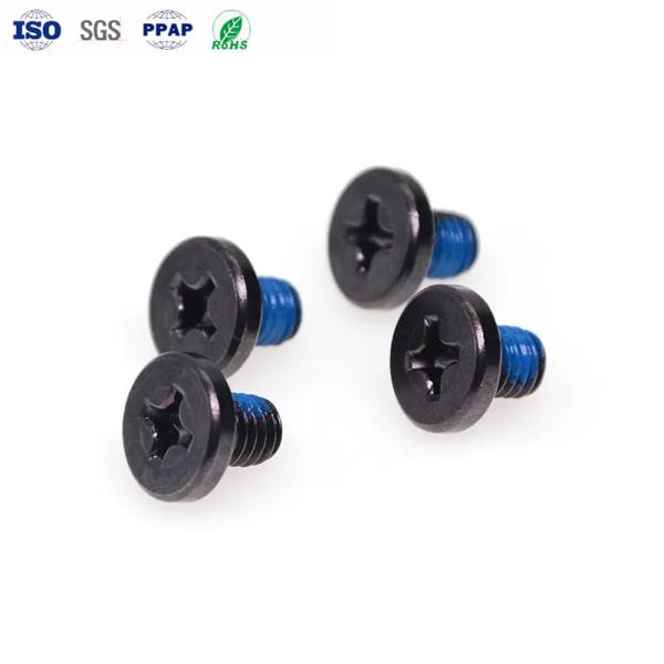 Quality M0.8 M1.0 Micro Screws Carbon Steel Black Nickel Cross Micro Fasteners Circuit for sale