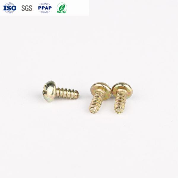 Quality Golden Decorative Screws Carbon Steel Small Self Tapping Screws Disc Head For for sale