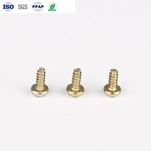 Quality Golden Decorative Screws Carbon Steel Small Self Tapping Screws Disc Head For for sale