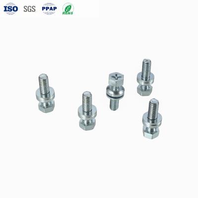 China Fabrica de acero al carbono personalizado Phillips Hexagonal tornillos con ranuras con lavadoras planas en venta