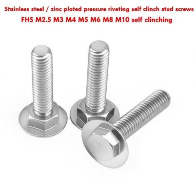 China Stainless Steel Self Clinch Stud Screws M2.5-M10 CNC Turned ±0.01mm for sale