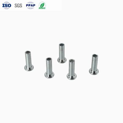 China Premium Stainless Steel Flat Head Semi-Tubular Rivets with Custom Dimensions and DIN Standard for Transmission for sale