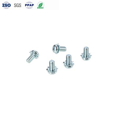 China Premium Stainless Steel Phillips Pan Head Combination Screws with Washers Customizable for Automobile Fasteners for sale