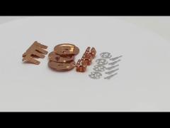 Peças de estampação de latão revestido com níquel 0,5 mm ~ 25 mm Peças de estampação personalizadas para metalurgia