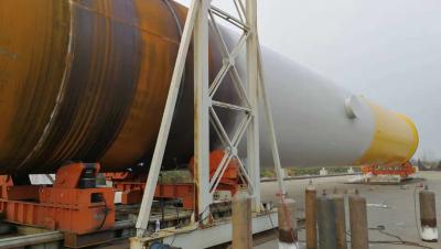 Cina Fondamento di saldatura di Monopile del rotolo di tornitura dell'Assemblea della turbina di vento di terra 600t in vendita