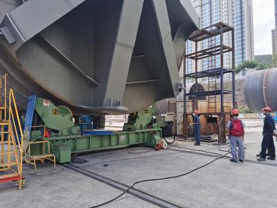 China 700t Fit Up Rotator Roller Bed 10m Offshore Suction Bucket Assembly Station Automatic Weld Line for sale