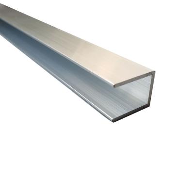 Cina Aluminum Profile U-Groove Guide Rail Chute Glass Aluminum Handrail Architectural Aluminum in vendita
