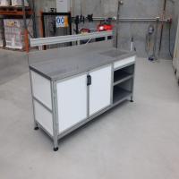 China Modular Workbench Aluminium Profile Workshop Assembly Line Inspection Table for sale