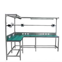 China Customized Processing Lightweight Drawerless Workbench Aluminum Profile Assembly Line Operating Table for sale