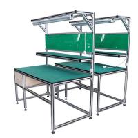 China Customized Processing Lightweight Drawerless Workbench Aluminum Profile Assembly Line Operating Table for sale