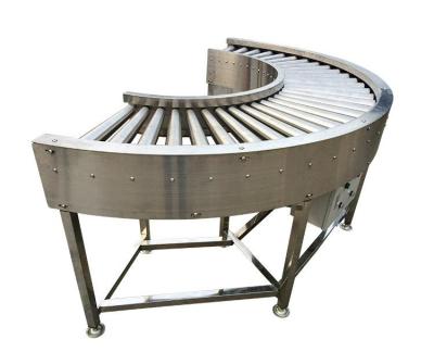 Cina Aluminum Small Diameter Roller Curve Conveyor Custom Size Specifications in vendita