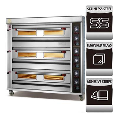 China horno de túnel digital del laboratorio del glead de Guangzhou forcooking grande de Paquistán de la pizza de la gama construido en precio de la panadería del gas que cuece en venta