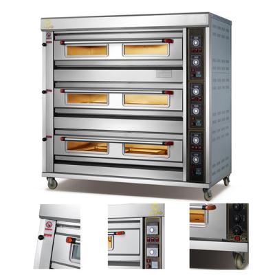 China horno de túnel digital del laboratorio del glead de Guangzhou forcooking grande de Paquistán de la pizza de la gama construido en precio de la panadería del gas que cuece en venta