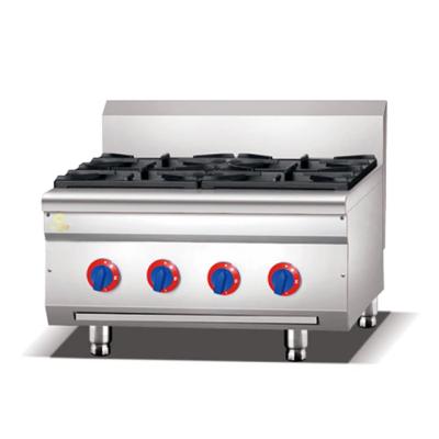 China Adjustable Temperature GL-ZH-RA-6 Gas Cooking Range Machine with OEM/ODM Service à venda