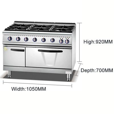 Cina Power Gas Valve LPG/NG Commercial Cooking Range Machine Low Noise with GL-ZH-RA-6A Model in vendita