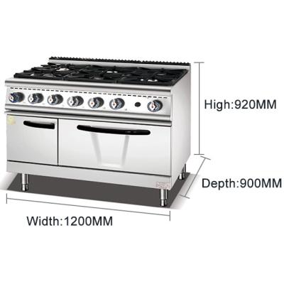 中国 Adjustable Temperature Control Cooking Range Machine GL-ZH-RA-6A with Low Noise and LPG/NG Gas Valve 販売のため