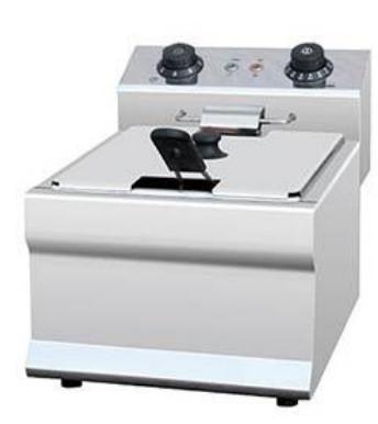 Κίνα Stainless Steel Restaurant Fryer with 1 Tank 0-200℃ Temp Control Silver Finish προς πώληση