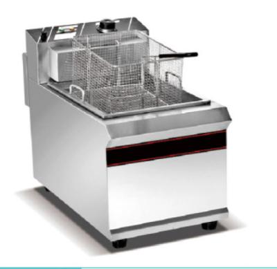 Κίνα Stainless Steel Restaurant Fryer with 1 Tank 0-200℃ Temp Control Silver Finish προς πώληση