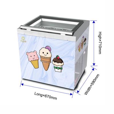 China 200W Smart Gelato Ice Cream Showcase with Reverse Cycle Defrost - 44KG Industrial Refrigeration Unit for sale