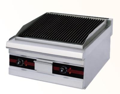 China 220V-240V Iron Lava Rock Grill With Silver And White Digital Control Panel à venda