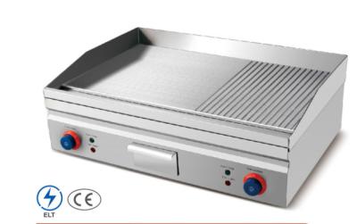 中国 Commercial Electric Silver Stainless Steel Griddle for Cooking Various Foods at 220-240v 50hz 販売のため