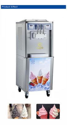 China Night Preservation Industrial Soft Ice Cream Machine 360-460 Cups/h 22-28kg/h Production Rate 220-240VVoltage for sale