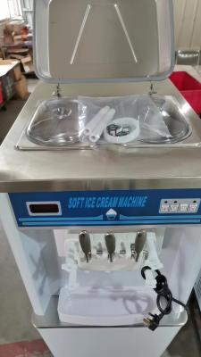 China Soft Ice Cream Machine with 2x2.1L FREEZINGTANK 360-460 Cups/hr Output R404A Refrigerant for sale