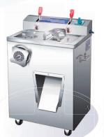 China Stainless Steel Electric Meat Slicer with Flip top Loading Tray Design Meat Mincer and Slicer à venda