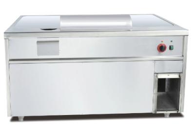 中国 Silver Iron Restaurant Cooking Equipment 0C～200C Temperature Gas LPG Teppanyaki Machine 販売のため