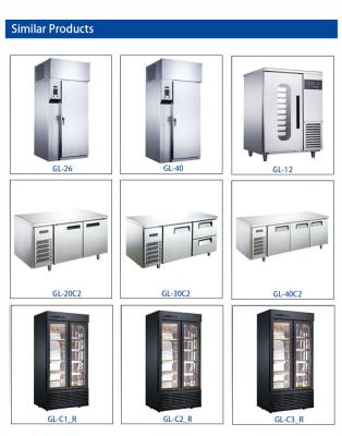 Top- Fan Cooling R404a Commercial Hotel Ice Cream Machine with -18~-22℃ Temperature