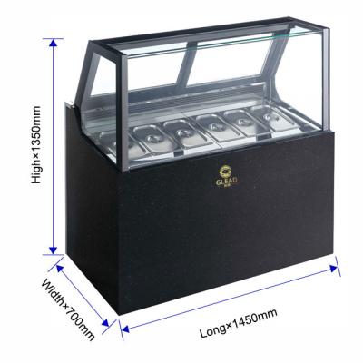 Κίνα Fan Cooling Ice Cream Machine with -18~-22℃ Temperature and R404a Refrigerant - 6 Flavor Hotel Equipment προς πώληση