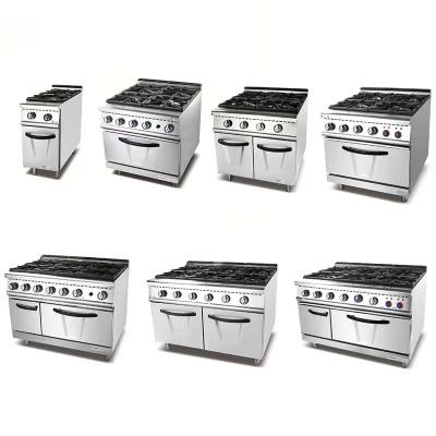 China Commercial Industrial 4-6 Burners Stainless Steel Gas Range with 30KW Power for sale