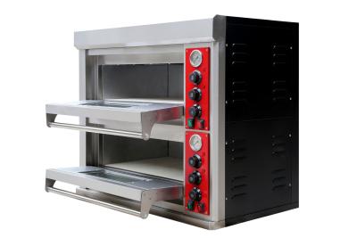 Cina Energia commerciale del forno della pizza del gas della piattaforma del doppio del forno della pizza del ristorante conservata in vendita