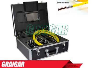 China sistema da câmera da inspeção da tubulação de 6MM com cabo video do impulso do Medidor-contador da gravação audio DVR 710DKC5 à venda