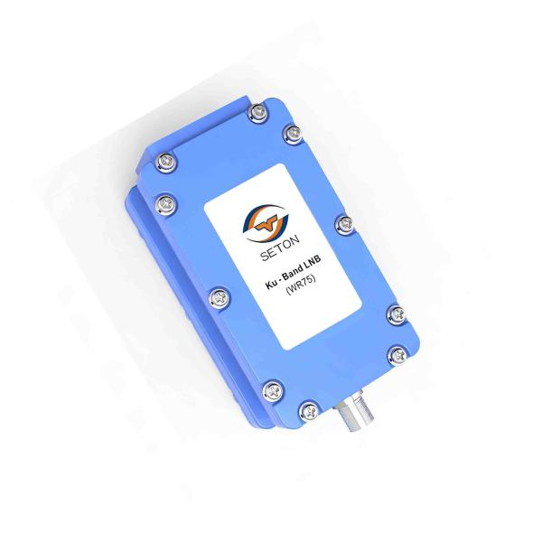 Quality 5G-Immune WR-75 Waveguide LNB with High-Rejection Filter and 63dB Gain for Ku-Band Satellite Communication for sale