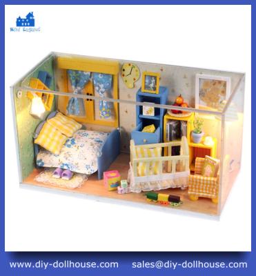 China DIY Wooden Dollhouse Miniature Doll House Furniture Handmade 3D Miniature Puzzle C003 for sale