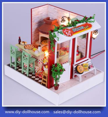 China Diy Wooden Miniature Doll House Furniture Toy Miniatura Puzzle Model F003 for sale
