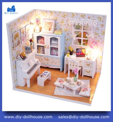 China china hot sale miniature house wooden toy model puzzle M011 for sale