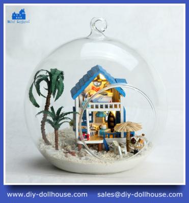 China Hot sale model house diy building mini glass house brithday gift MG004 for sale