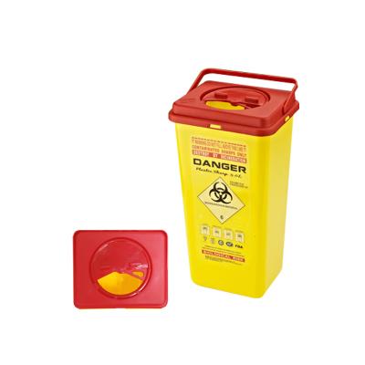 China 5L Yellow PP Medical Waste Disposable Sharp Container With Handle for sale