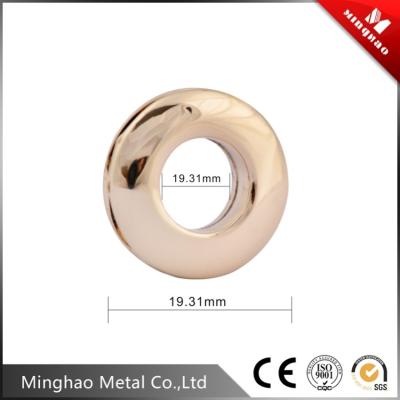 China Metal gold plating eyelet for leather handbag parts,19.31mm,Zinc alloy  plating eyelet for sale