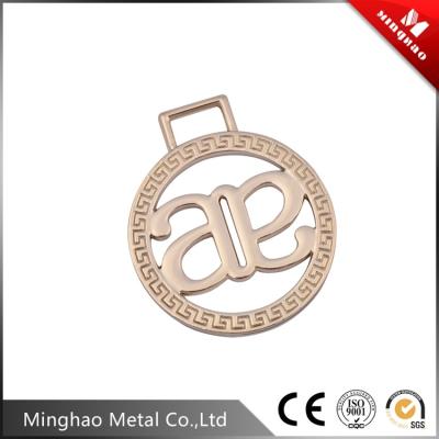 China Luxury handbag metal logo tag for bag parts,Customer size,Iron Wire logo tag for sale