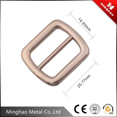 China Rose gold square slide bruckle for bag accessories,14.93*25.77mm,Zinc alloy buckle for sale