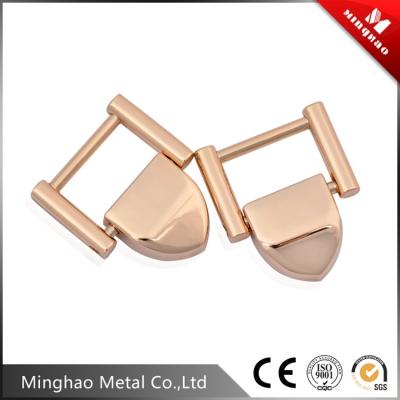 China Minghao high quality 18.67*11.77mm metal Light gold sqare buckle for sale